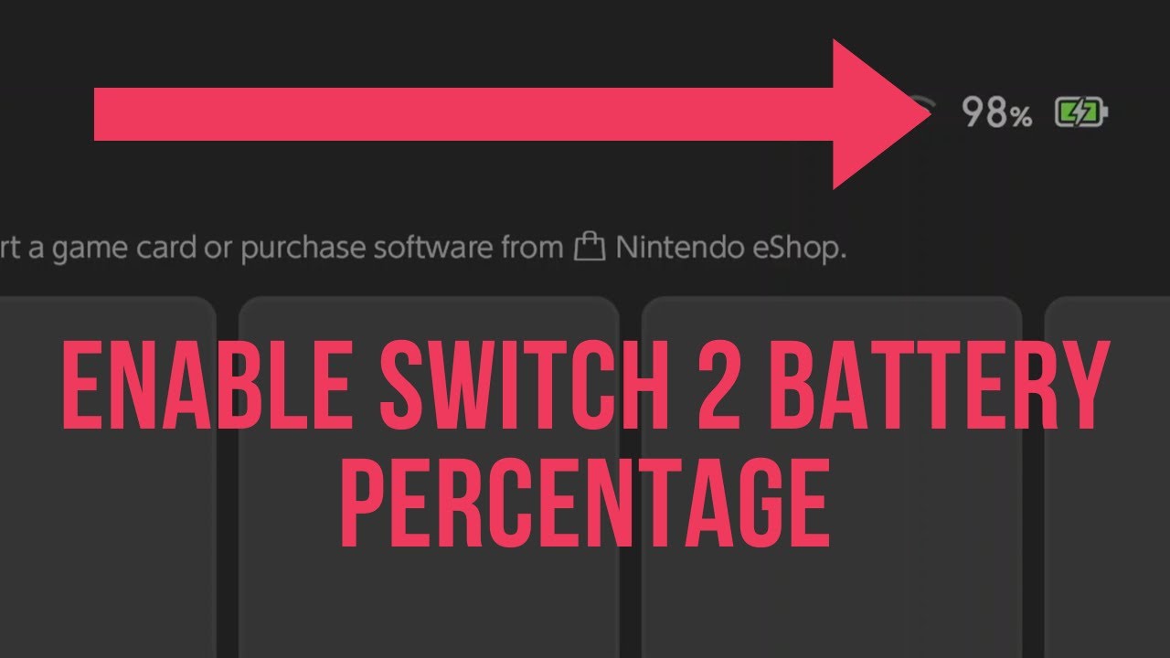 How to Enable Battery Percentage on Nintendo Switch 2 - YouTube