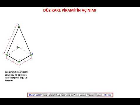 Düz Kare Piramitin Açınımı