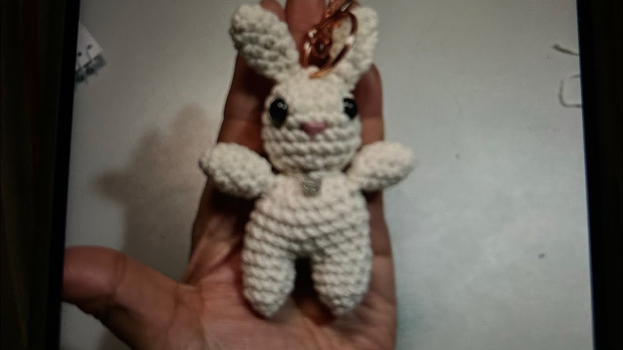Let's Crochet a Mini Bunny Keychain - YouTube