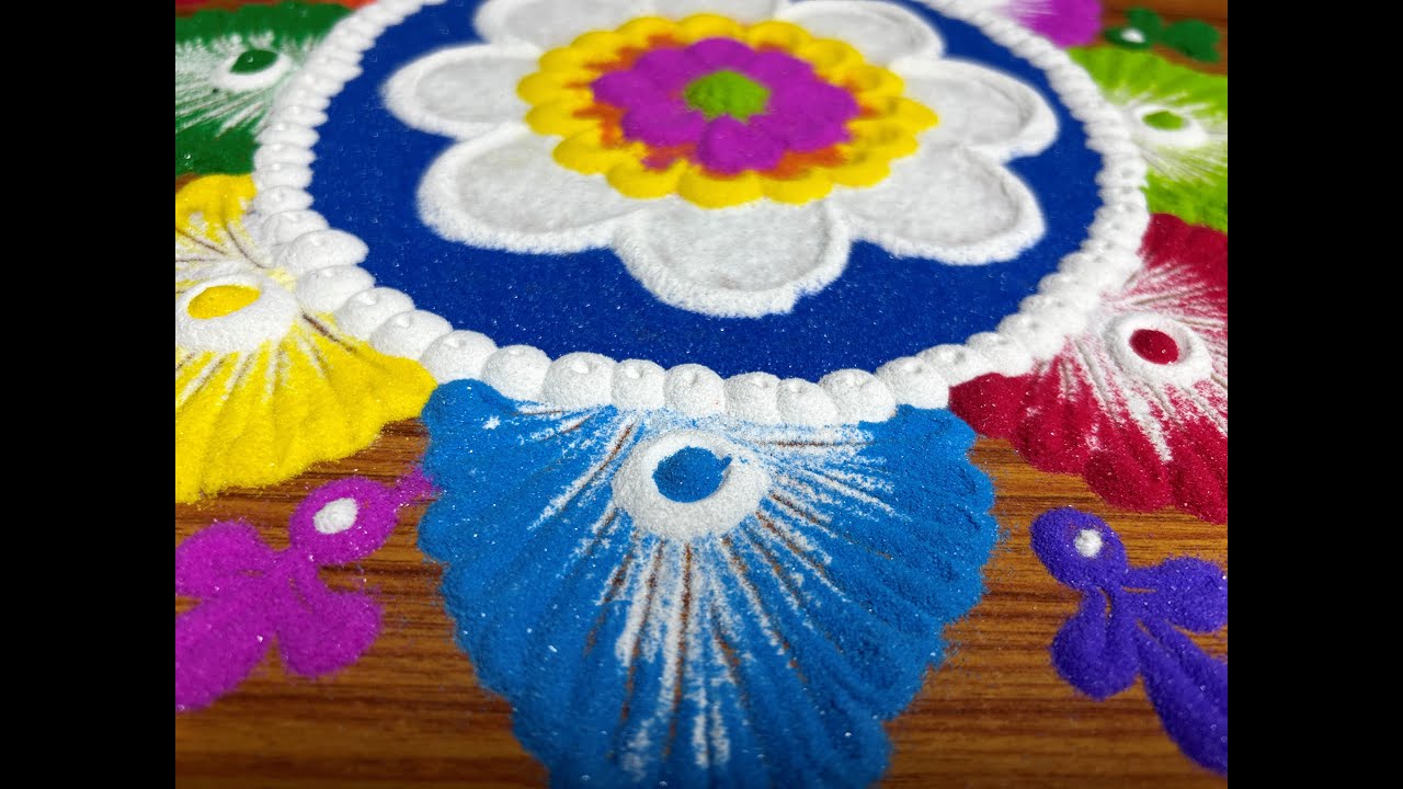 Beautiful Very Simple and Easy Rangoli Designs For Festival - YouTube