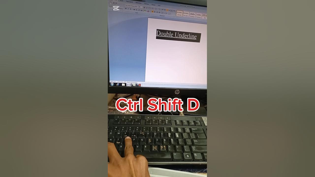 Computer Shortcuts key for Double underline Ms word - YouTube