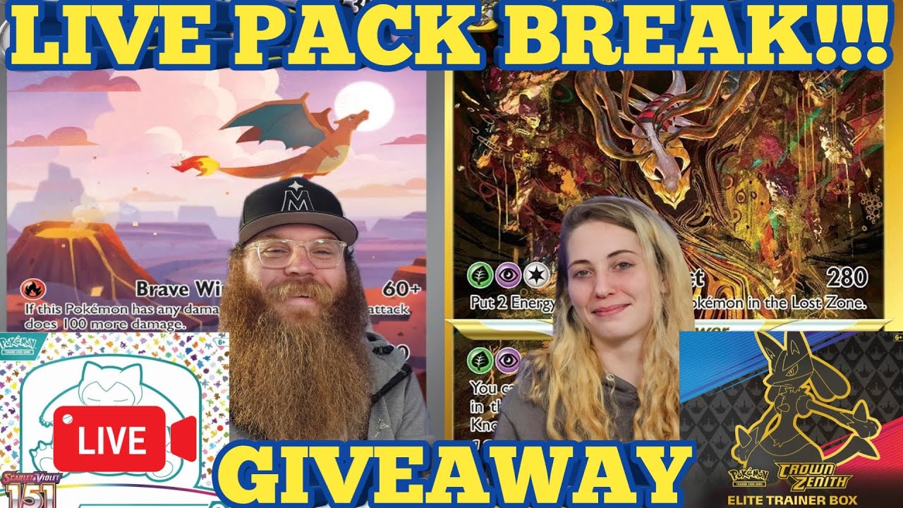 151 & Crown Zenith Live Pokémon Pack Break!!! Last Giveaway of 2023 ...