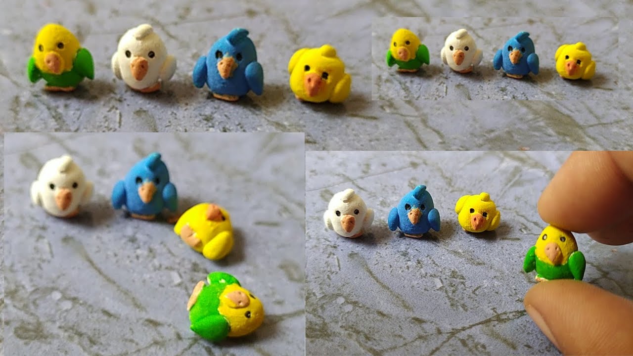 Miniature Showpiece Idea / Birds Making With Wall Putty / Miniature ...