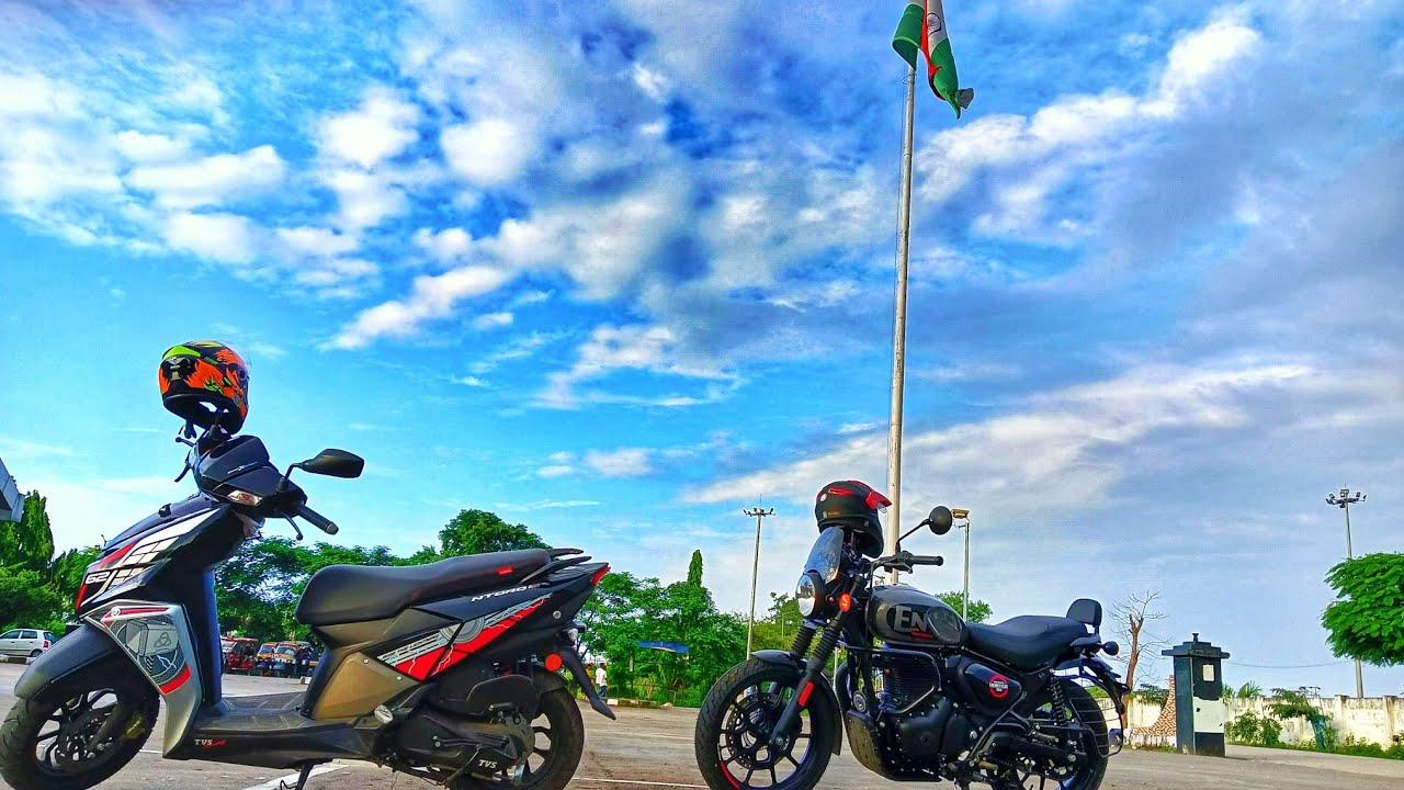 Hunter 350 and tvs antorq 125 - YouTube