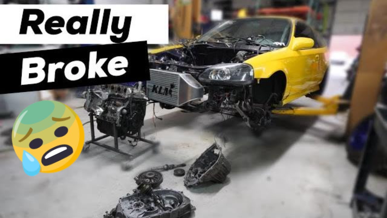 LAMBO KILLER ( 900hp AWD CIVIC ) IS BACK, but broken... - YouTube