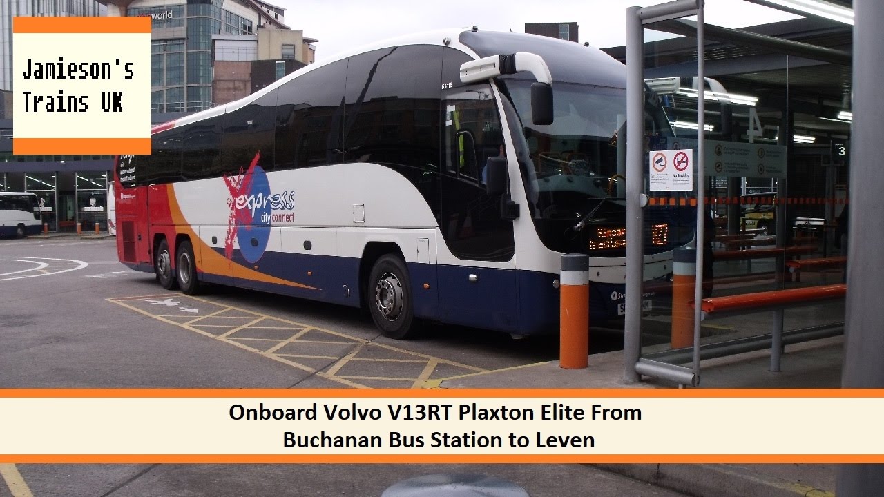 Onboard Volvo B13RT Plaxton Elite From Buchanan Bus Station to Leven ...