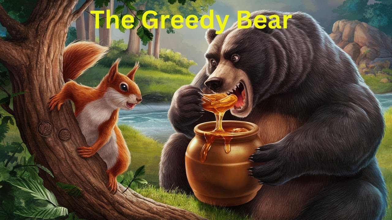 The greedy Bear | لالچی ریچھ کی کہانی | Greed is a curse story - YouTube