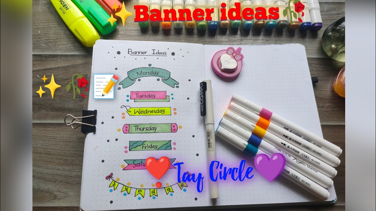How to write Title Ideas for Days of Week || Beautiful Banner Ideas for ...