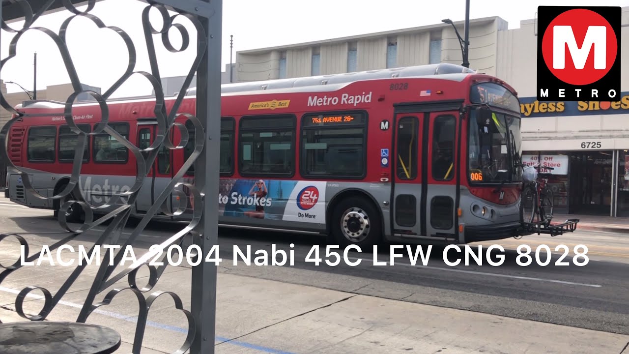 LACMTA 2004 Nabi 45C LFW CNG Compobus 8028 Line 751 - YouTube