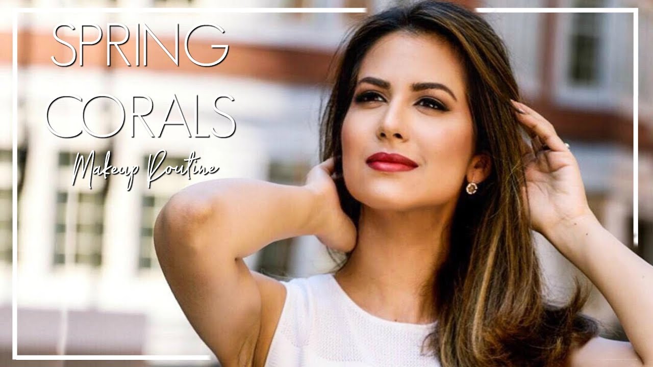 SPRING MAKEUP ROUTINE | Bronze Coral Makeup Tutorial | JASMINA PURI ...