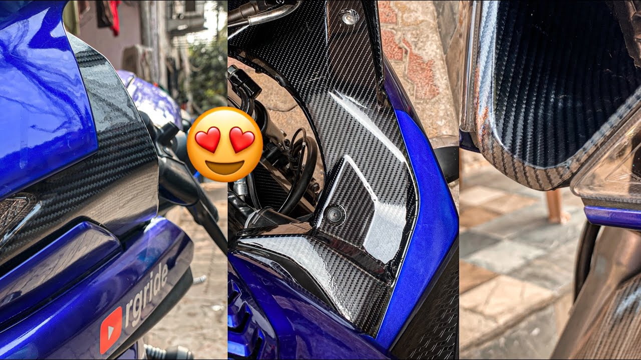 R15 v3 carbon fibre wrap |r15 v3 modified - YouTube