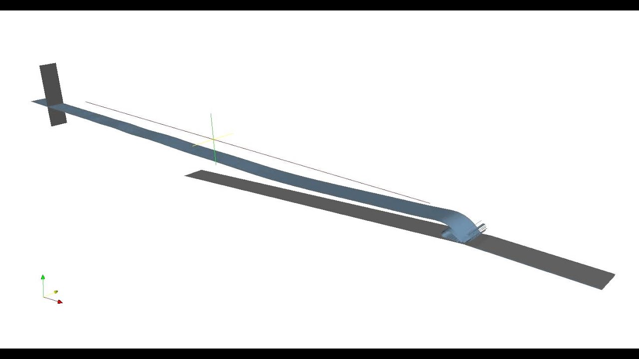 2D Simulation of a Tsunami Breaking on a Beach - YouTube