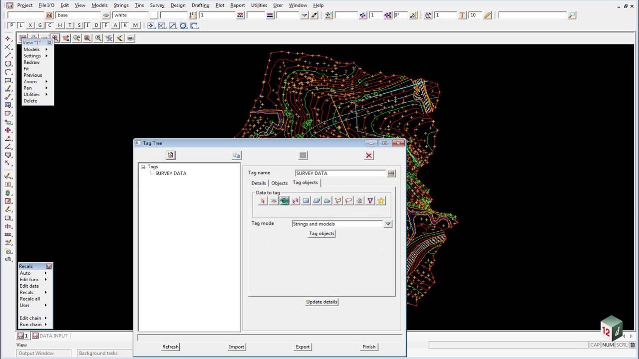 3.5 Create Survey Data Tag - Intermediate Design (12d Model 10) - YouTube