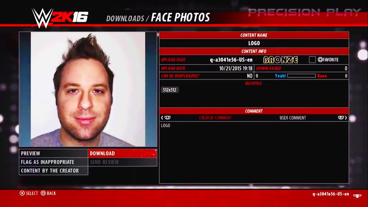 WWE 2K16 - Create a Superstar FACE SCAN & LOGO APP [REVEAL] - YouTube