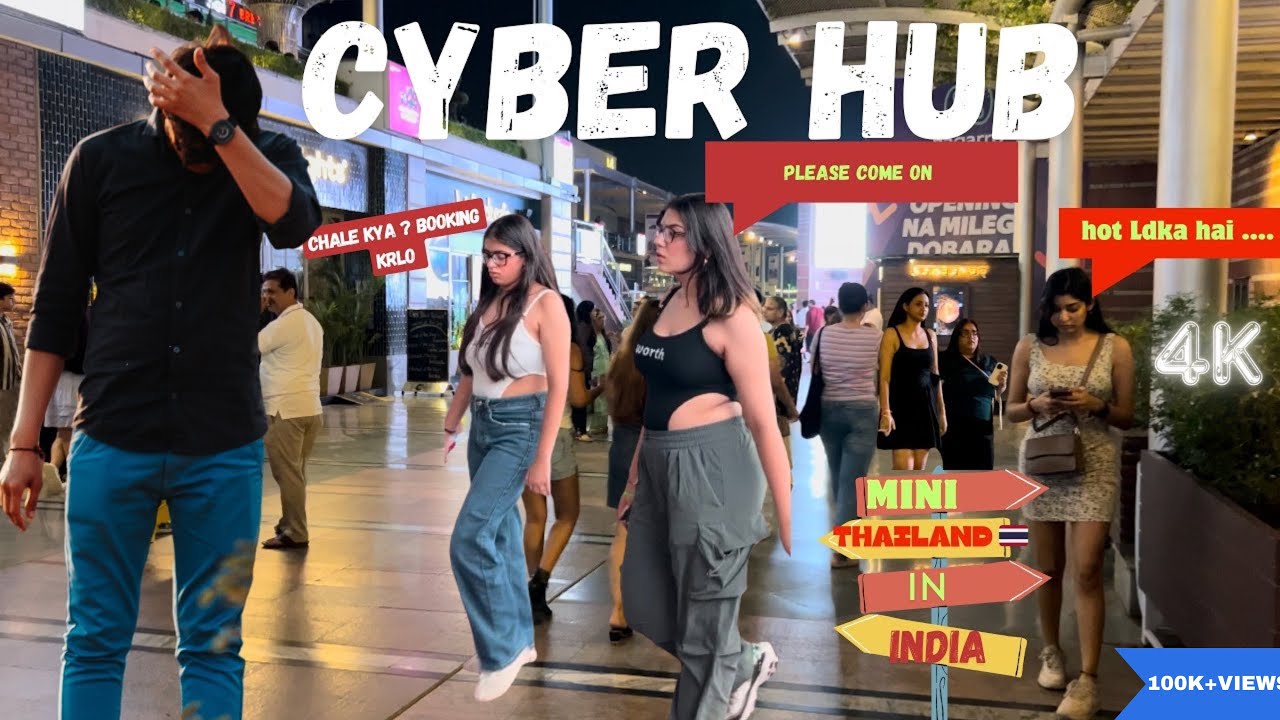 CYBER HUB 🥵 | MINI THAILAND IN INDIA 😍| #nightlife #cyberhub - YouTube
