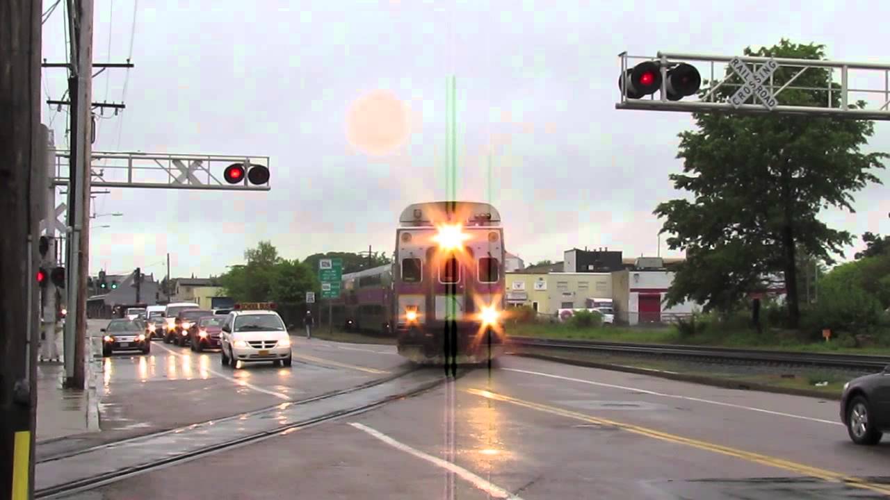 MBTA Extra, Crossing Rt.135 in Framingham - YouTube