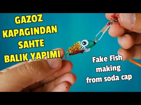 Gazoz Kapağından Rapala (Sahte Balık) Yapımı 🐟  Rapala Making from soda cap Hand made lure