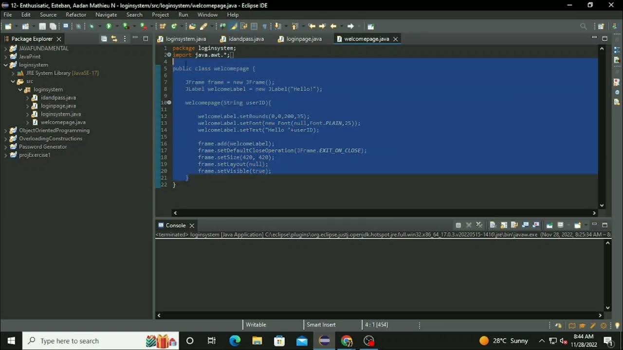 Esteban, Aadan Mathieu N. | 12-Enthusiastic | JAVA Project - YouTube