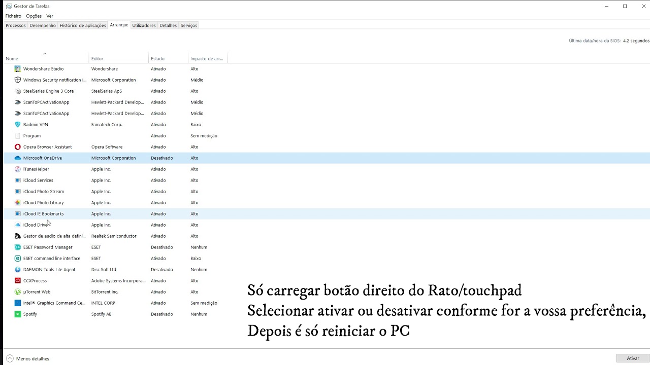 COMO DESATIVAR PROGRAMAS DE ARRANQUE WINDOWS 8.1/10 - YouTube