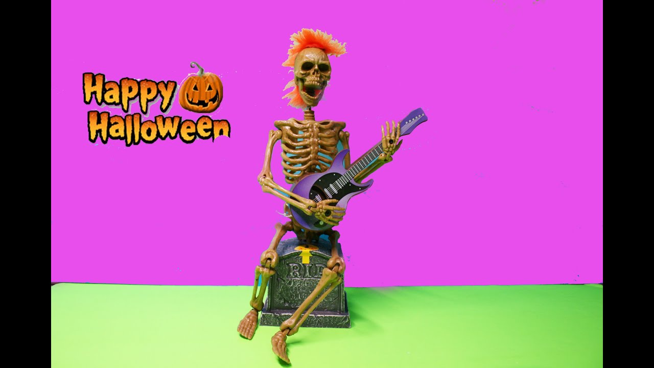 Skeleton Singing and playing Guitar Halloween Musical Toys for kids by ...