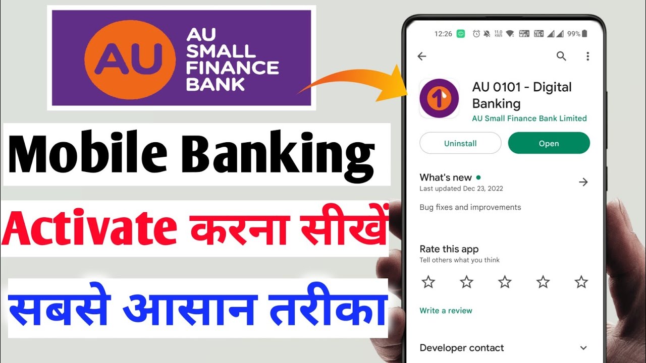 AU Small Finance Bank Mobile Banking App Registration 2023 | AU Bank ...