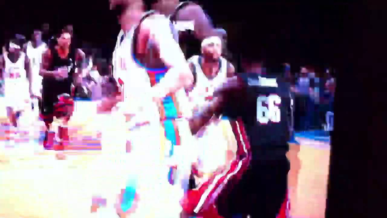 Lebron James gets dunked on by Carmelo anthony - YouTube