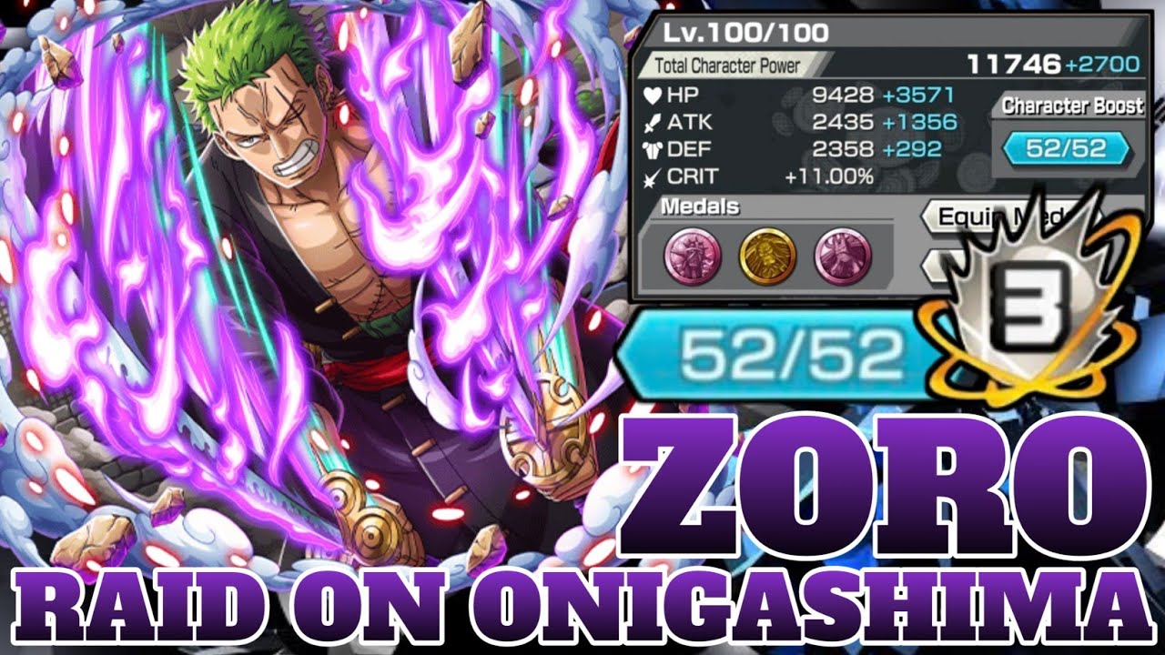 FULL BOOST RAID ON ONIGASHIMA ZORO GAMEPLAY | ONE PIECE BOUNTY RUSH ...