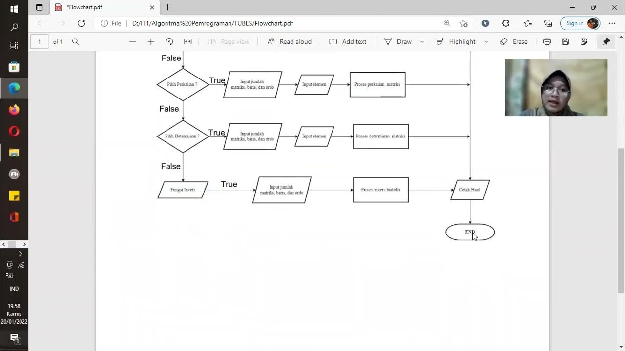 Flowchart Kalkulator Matriks-Algoritma dan Pemrograman - YouTube