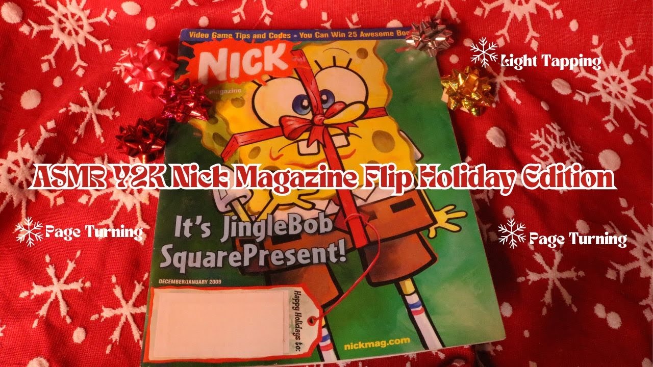 ASMR 2009 Nick Magazine Flip Through Y2K Holiday (No Talking) - YouTube