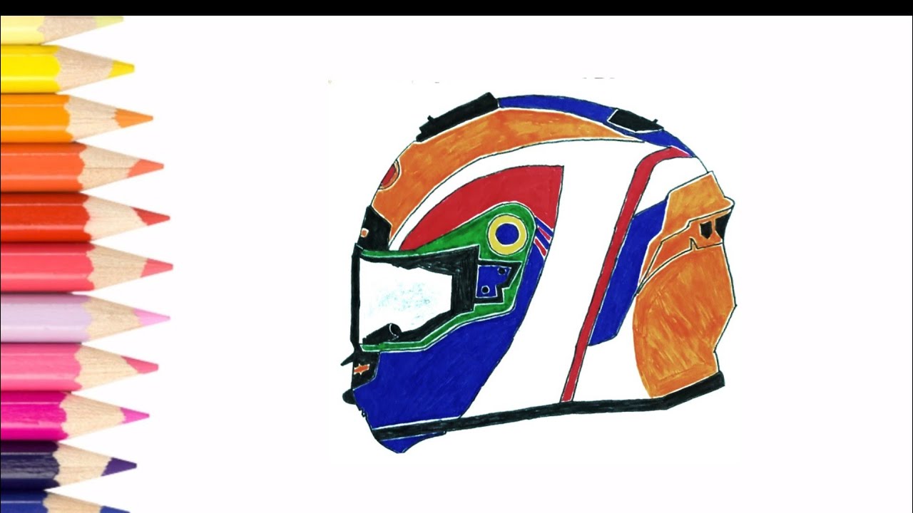 How To Draw A Helmet | Helmet Design | Helmet Drawing Step By Step ...