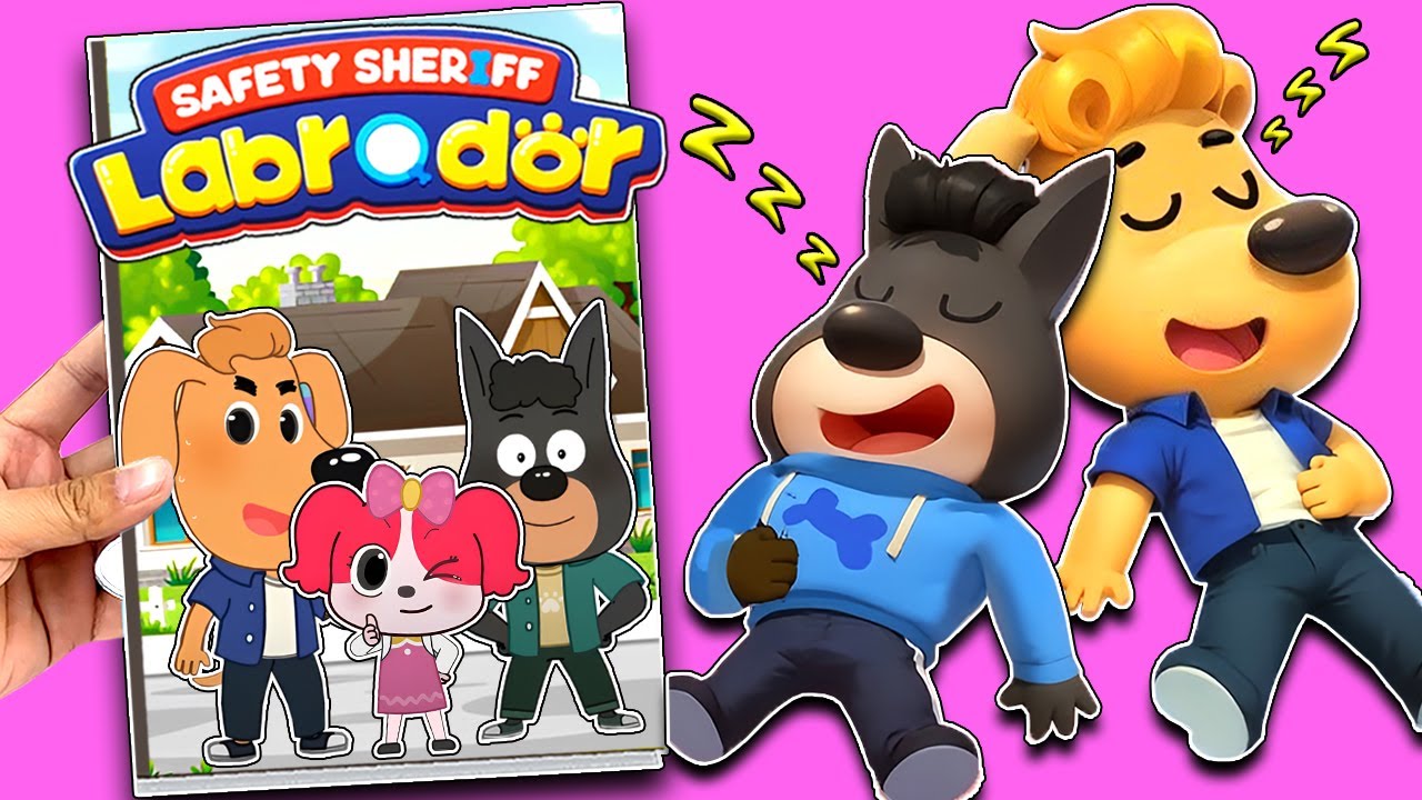 House Sticker | Make Quiet Book Sheriff Labrador ️DIY Paper - YouTube
