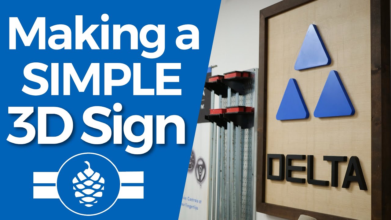 Making a Shop Sign - Delta Machinery Sign - YouTube
