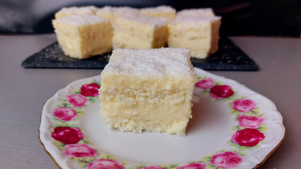 Prajitura Alba ca zapada la tava / Retete usoare / Prajitura pufoasa ...