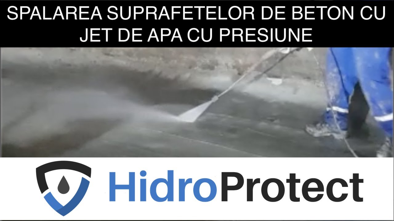 Spalarea suprafetelor de beton cu jet de apa Hidroprotect - YouTube