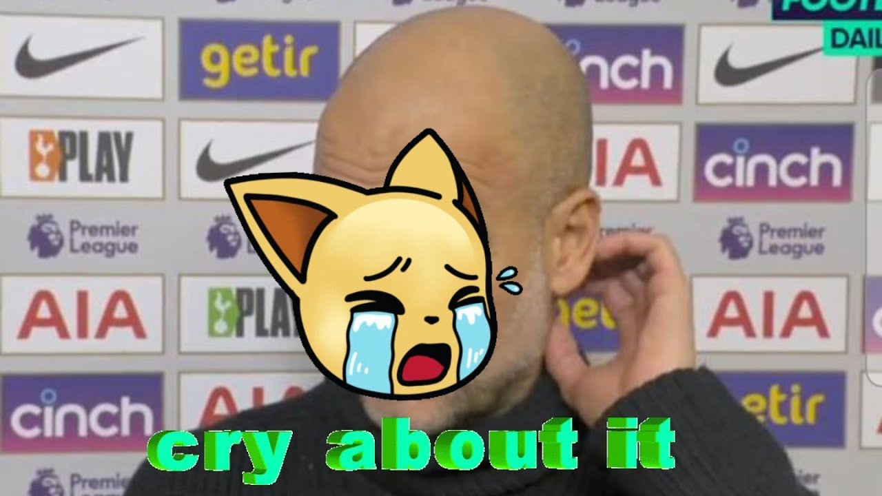 Pep Guardiola Crying About The Travel From Manchester To London 😂😂😂 ...