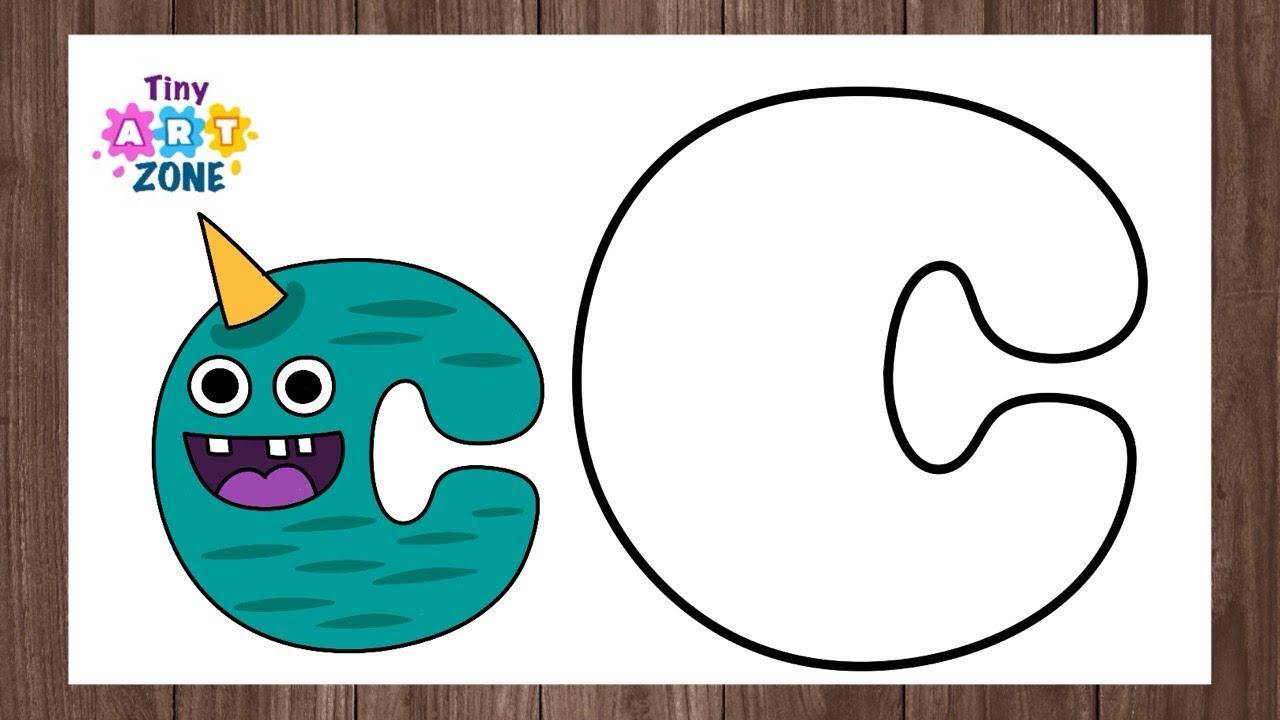 Fun And Easy Alphabet Cartoon Drawing For Kids | Learn To Draw Cartoon ...
