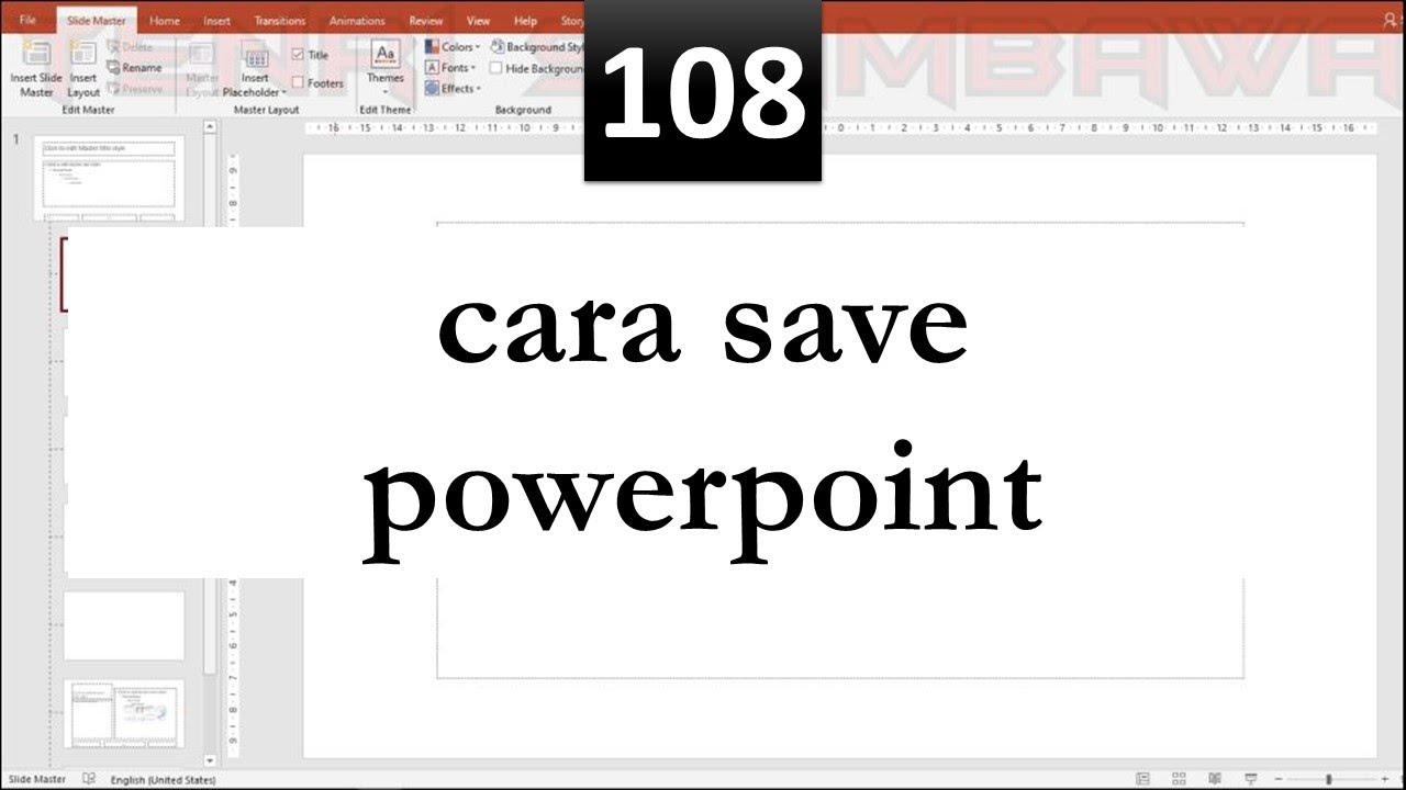 cara save powerpoint - YouTube