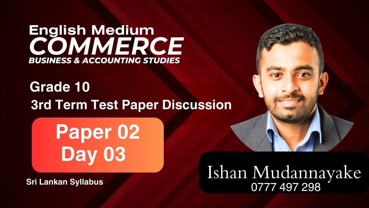 Commerce English Medium Ordinary Level - Grade 10 3rd term test paper ...