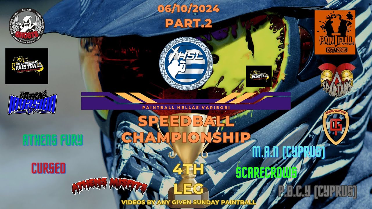 XHSL Tournament 4th leg (2nd Part) Greece 3vs3 #paintball #speedball # ...