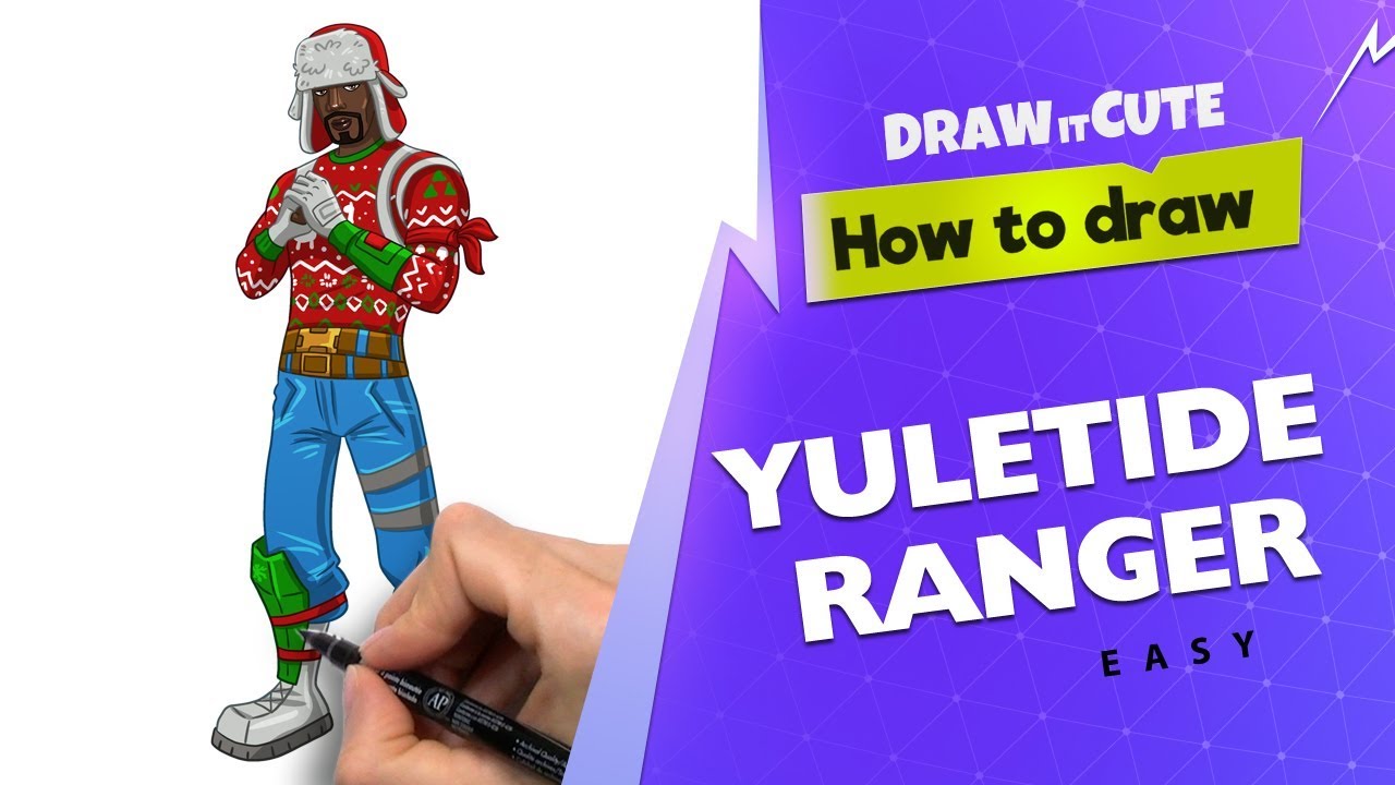 How to draw Yuletide Ranger easy | Fortnite Drawing Tutorial - YouTube