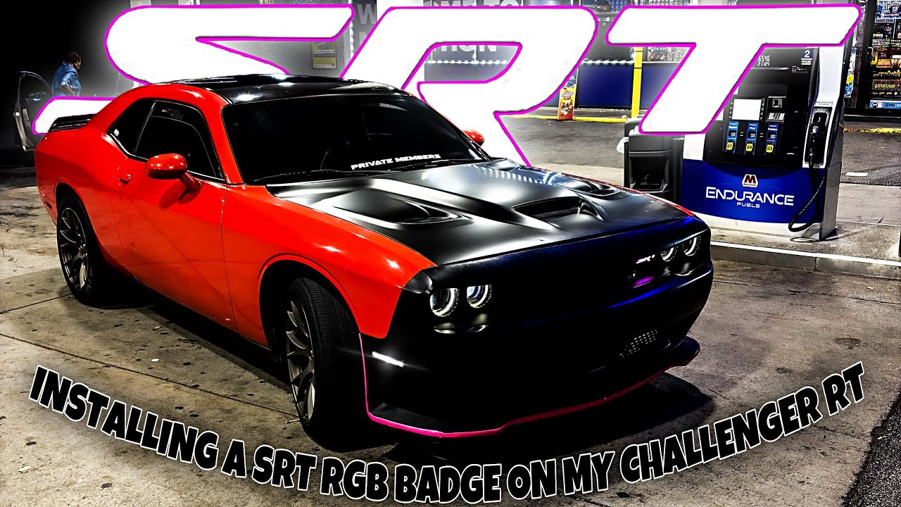 INSTALLING A SRT RGB BADGE ON MY CHALLENGER RT - YouTube
