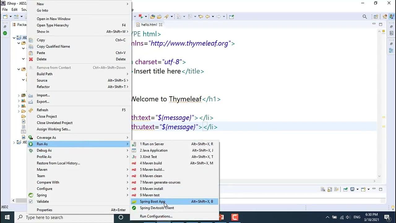 LẬP TRÌNH JAVA #6 BÀI 2 3 DEMO DỰ ÁN THYMELEAF - YouTube
