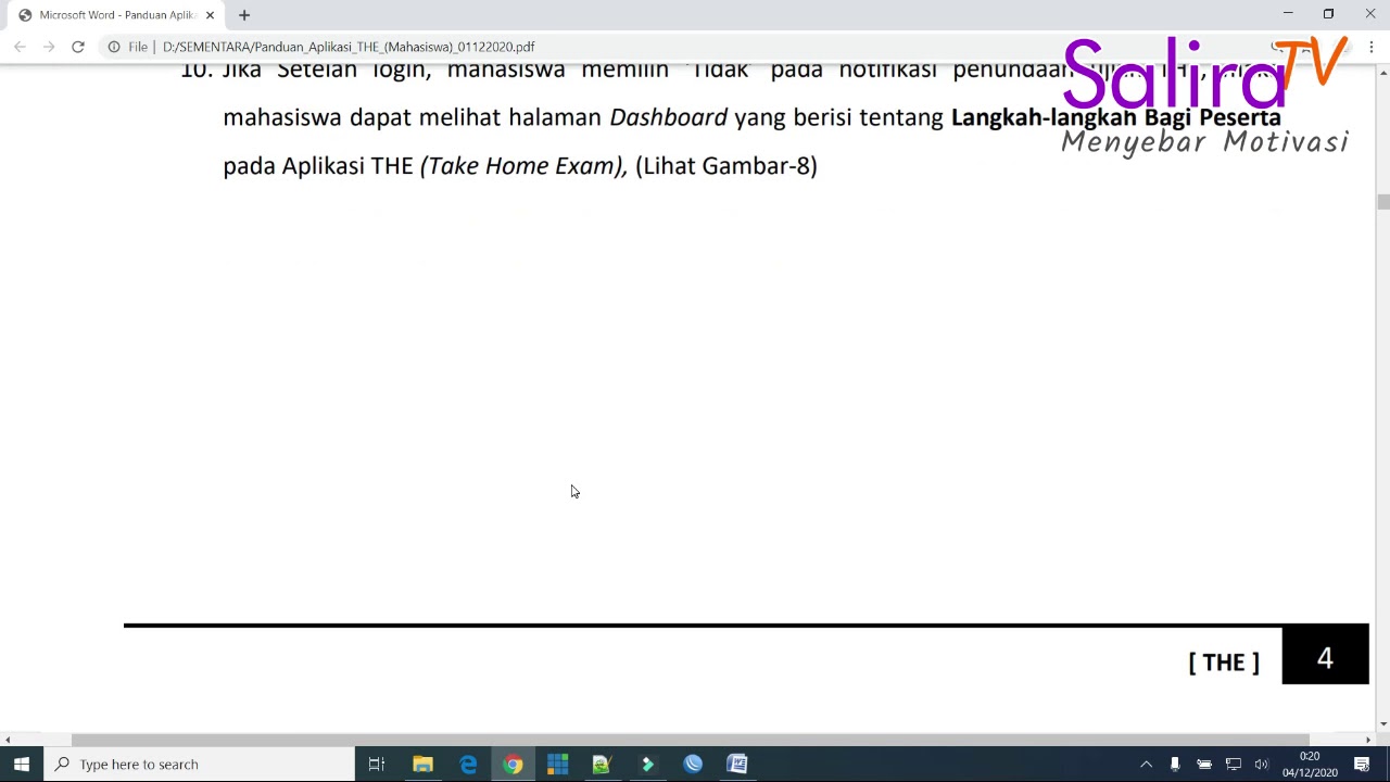 Mengenal dan Memahami Tampilan Aplikasi THE Take Home Exam UT ...
