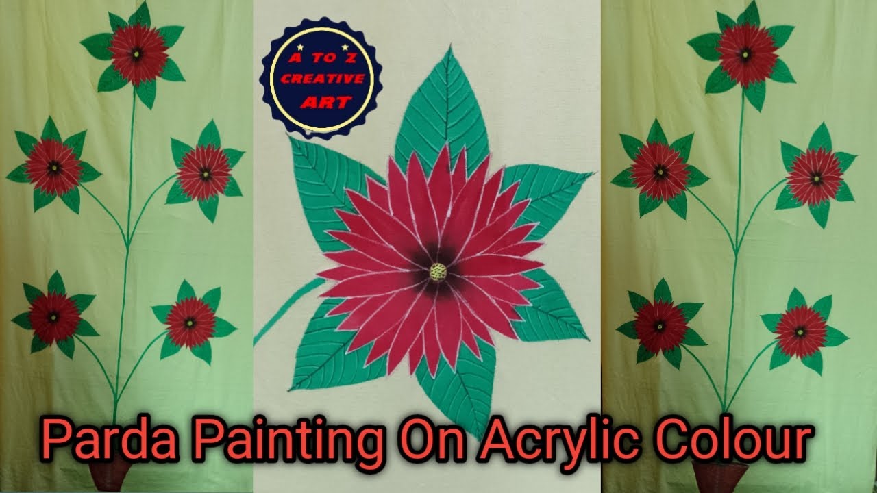 Parda Painting Design / Beautiful Curtain Painting / Parda Painting ...