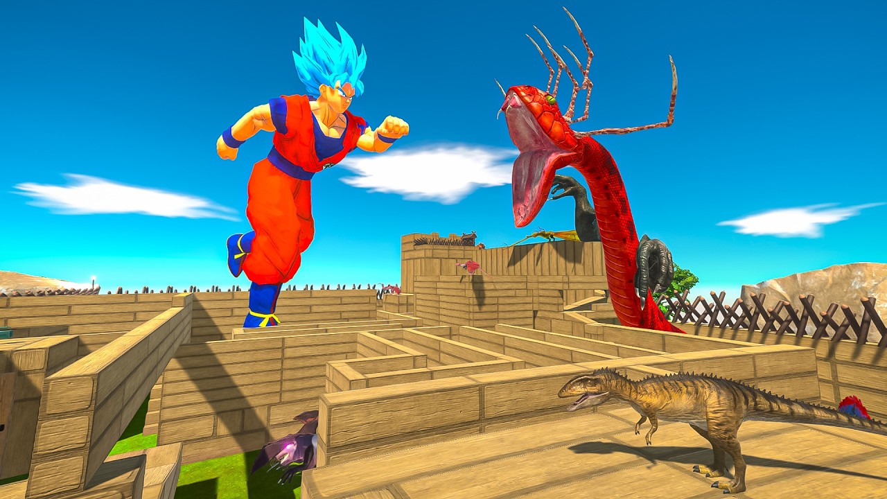 FPS AVATAR SAVE GOKU FROM MONSTERS LAIR MISSION - Animal Revolt Battle ...