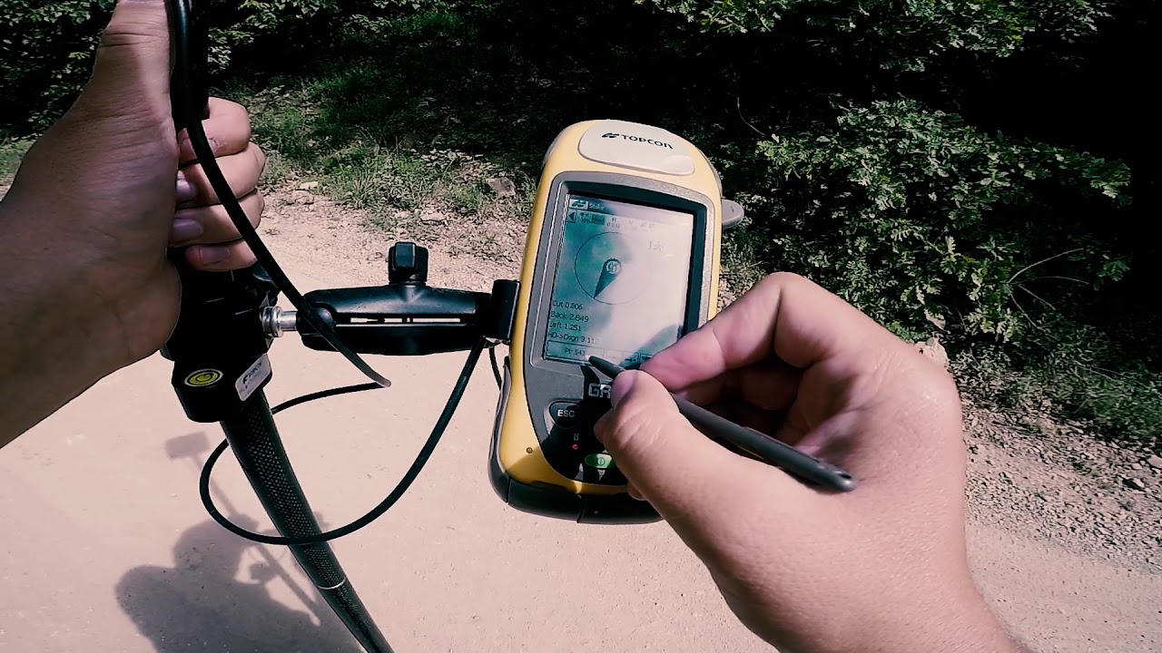 Setting-out points with Topcon GRS-1 - YouTube