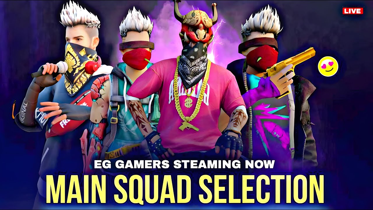 MAIN SQUAD SELECTIONS 🔥#freefirelive#freefiretelugu - YouTube