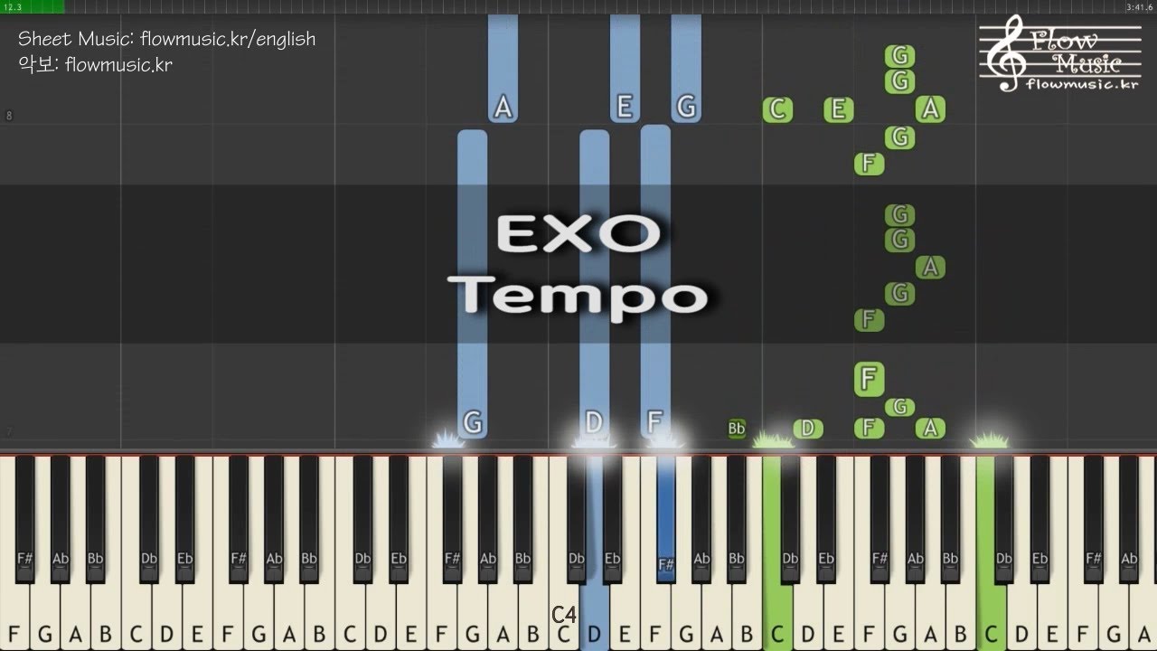 EXO - Tempo Piano Tutorial - YouTube
