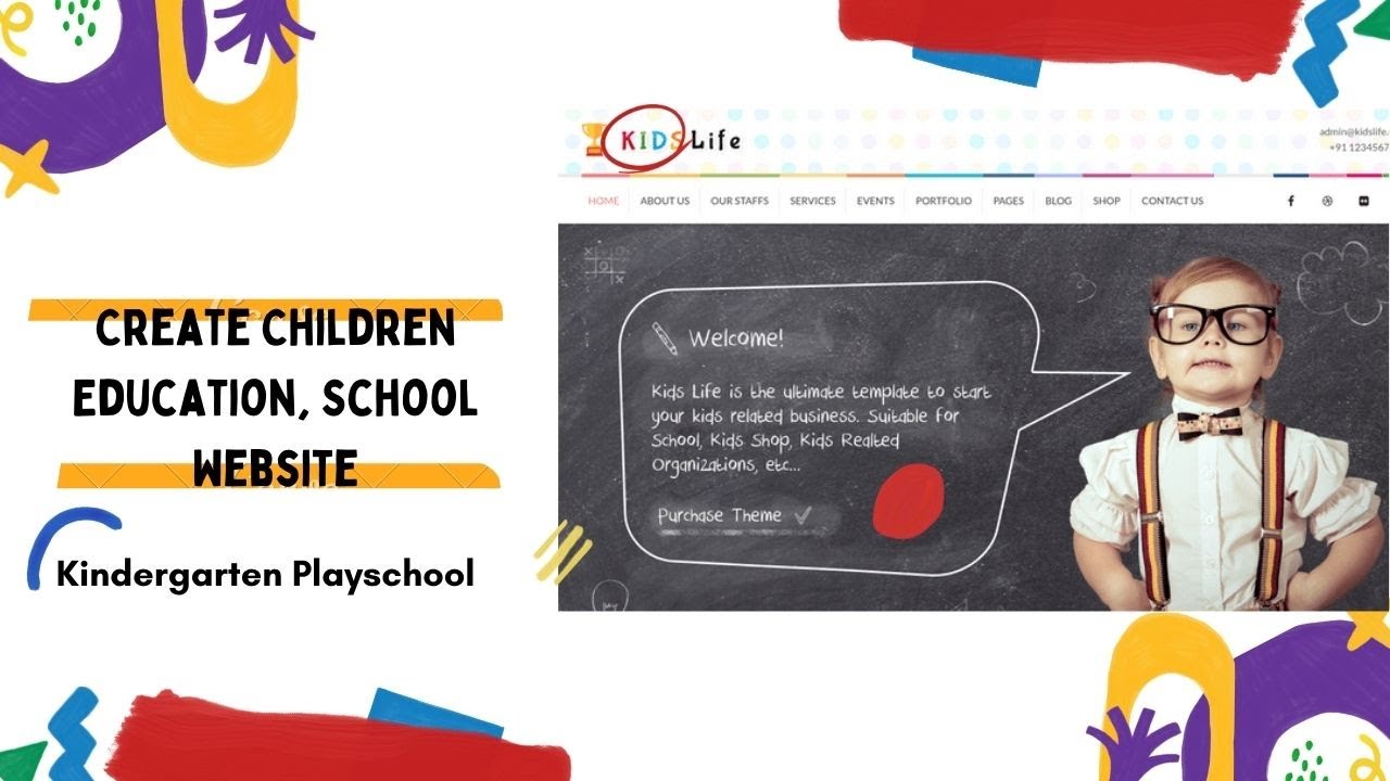 Kids Education Website | Children School, Kindergarten, PlaySchool Theme | Kids Life WordPress ...