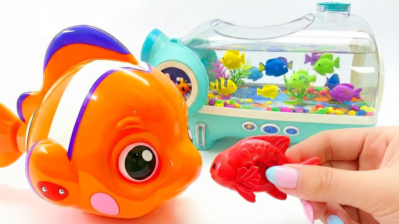 Satisfying Unboxing Robo Alive Junior Fish Tank Aquarium Playset ASMR 🐠 ...